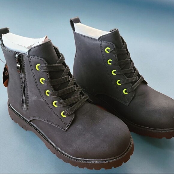 Shoes | Jabasic Girls Ankle Boots Side Zipper Lace Up Combat Booties ...